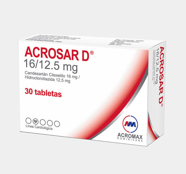 Acrosar D 16/12.5Mg Tabletas - FarmaciaRD