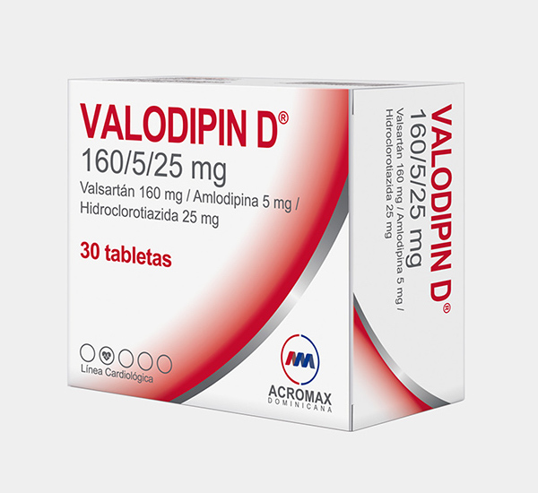 Valodipin D 160/5/25Mg Tabletas - FarmaciaRD