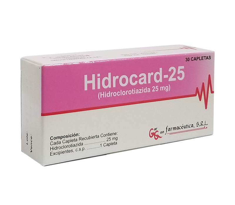 Hidrocard 25Mg Capletas - FarmaciaRD