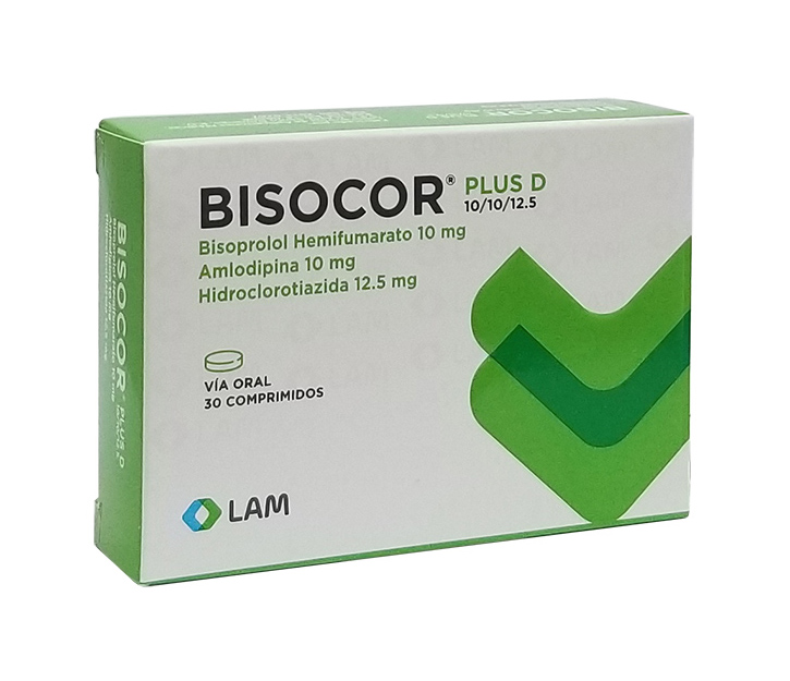 Bisocor Plus D 10/10/12.5Mg Comprimidos - FarmaciaRD