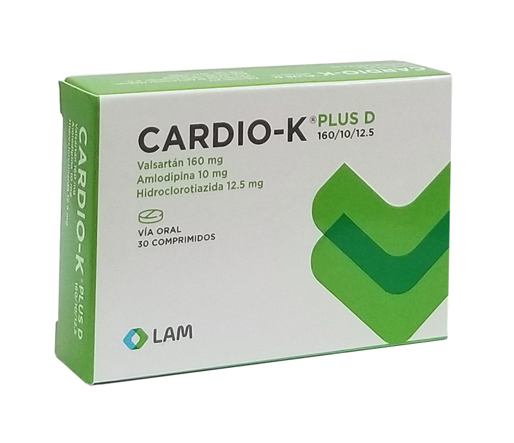 Cardio-K Plus D 160/10/12.5Mg Comprimidos - FarmaciaRD