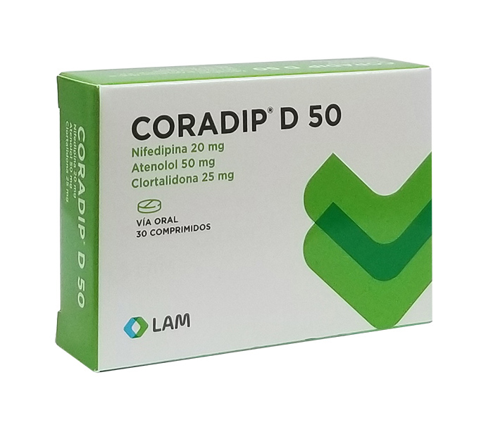 Coradip D 50/20/25Mg Comprimidos - FarmaciaRD