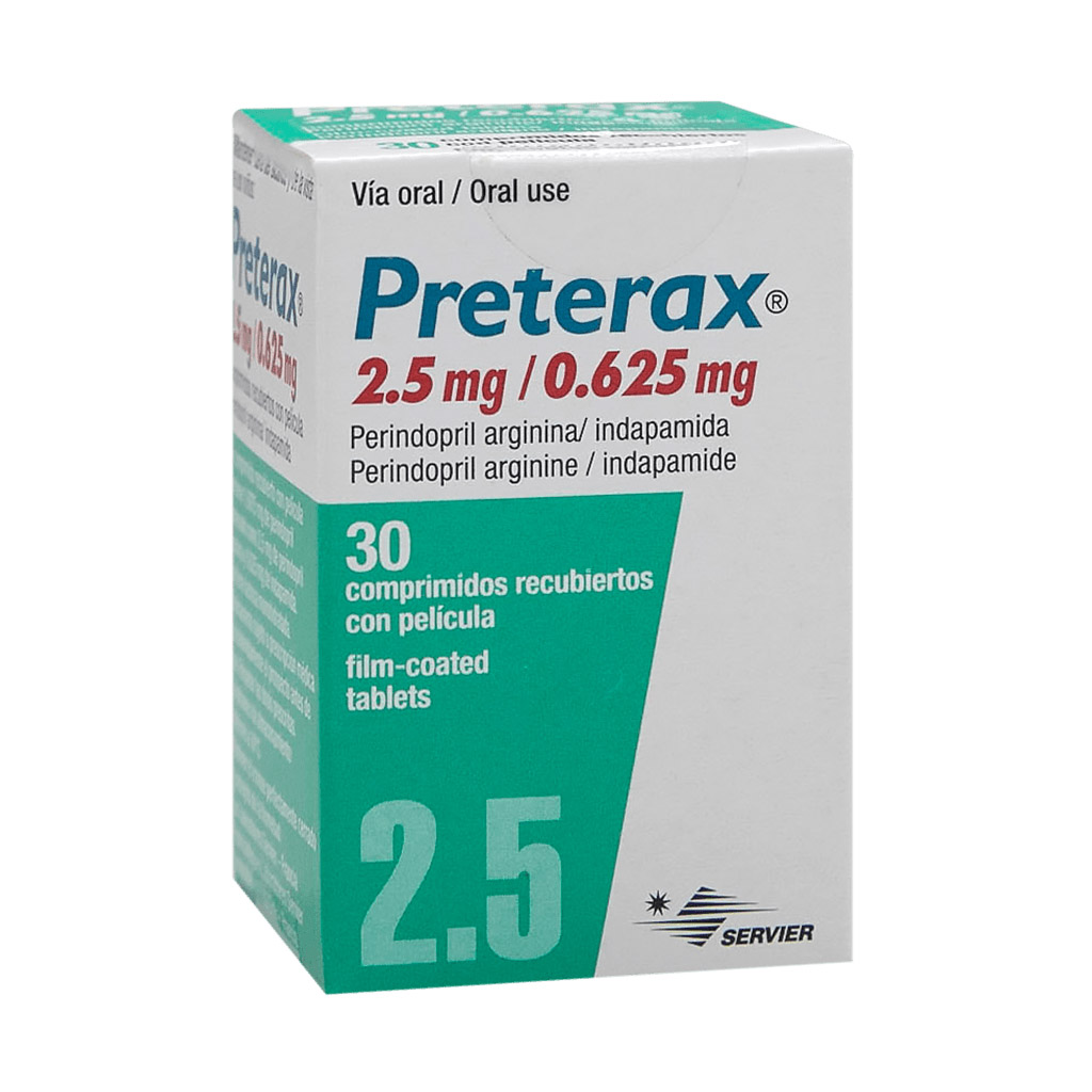 Preterax 2.5/0.625Mg Comprimidos - FarmaciaRD